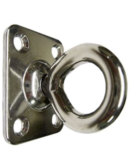 8mm STAINLESS STEEL MARINE EYEPLATE with SWIVEL EYE boat deck rope trailer