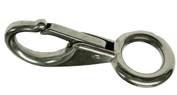 97mm STAINLESS STEEL MARINE FIXED EYE BOAT SNAP HOOKS size 3 boat yacht ...