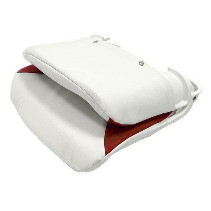 ALL WEATHER DELUXE FOLDING MARINE BOAT SEAT RED AND WHITE 75113WR ...