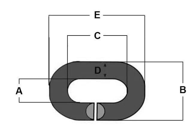 ALLOY STEEL C RING 10mm MARINE CHAIN LINK repair netting