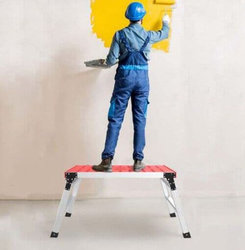 ALUMINIUM STAIRCASE NON SLIP WORK PLATFORM LADDER STEP HEIGHT ...