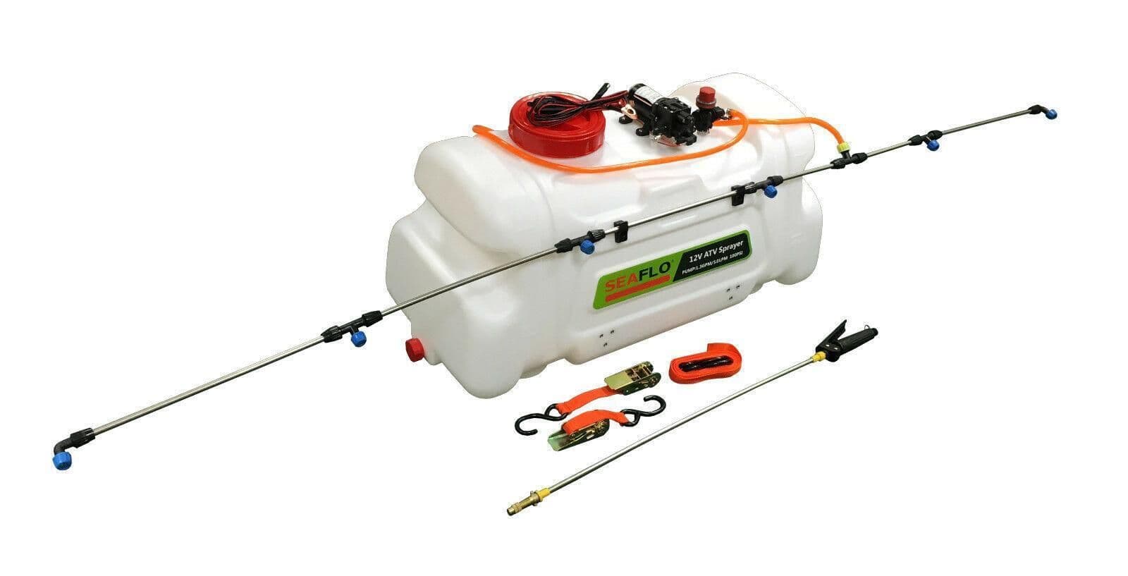 ATV QUAD 12v AGRICULTURAL SPRAYER 50 Litres with hand lance and 2 2 ...