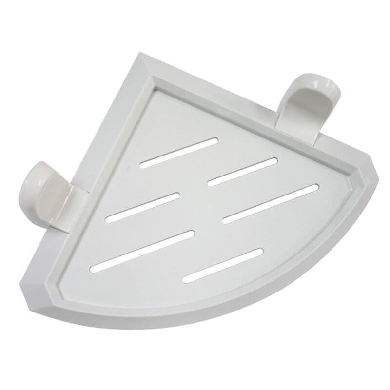 Bathroom Shower Corner Shelf White Self Adhesive Wall Mounted Storage ...