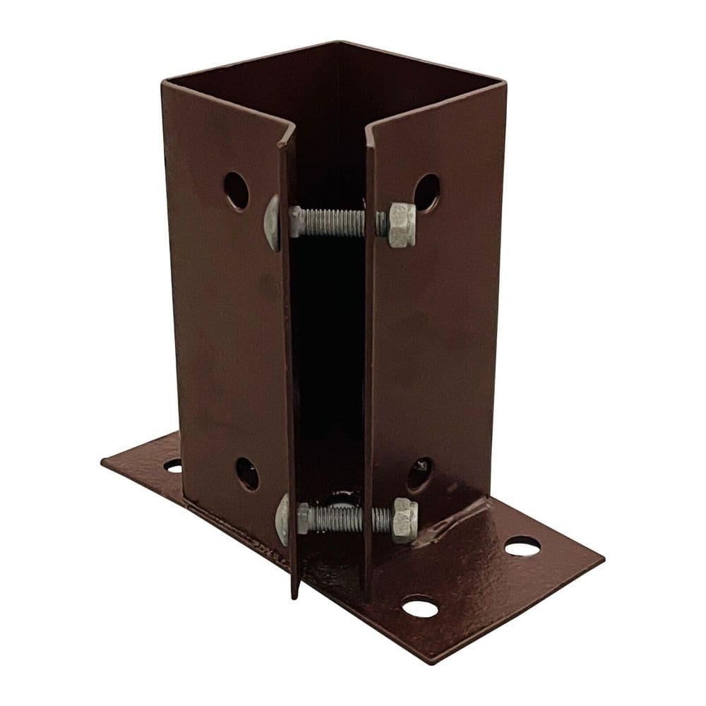 Bolt Down Post Support Flush Fit For Fence Posts - 75mm x 75mm