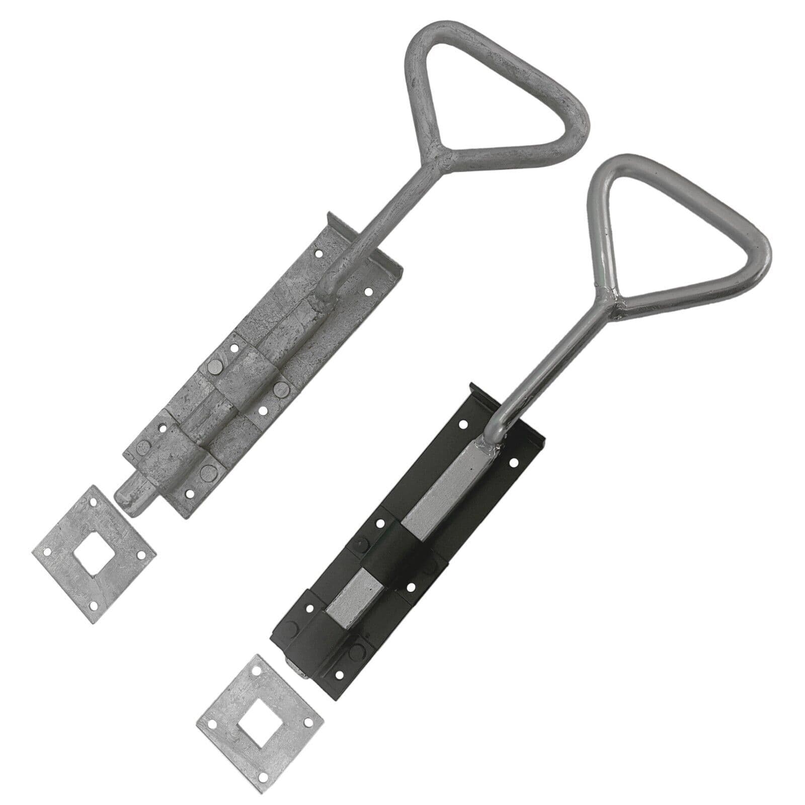 Bow Handle Drop Down Bolt Galv Black 12"/24" Shed Garage Stable Door ...