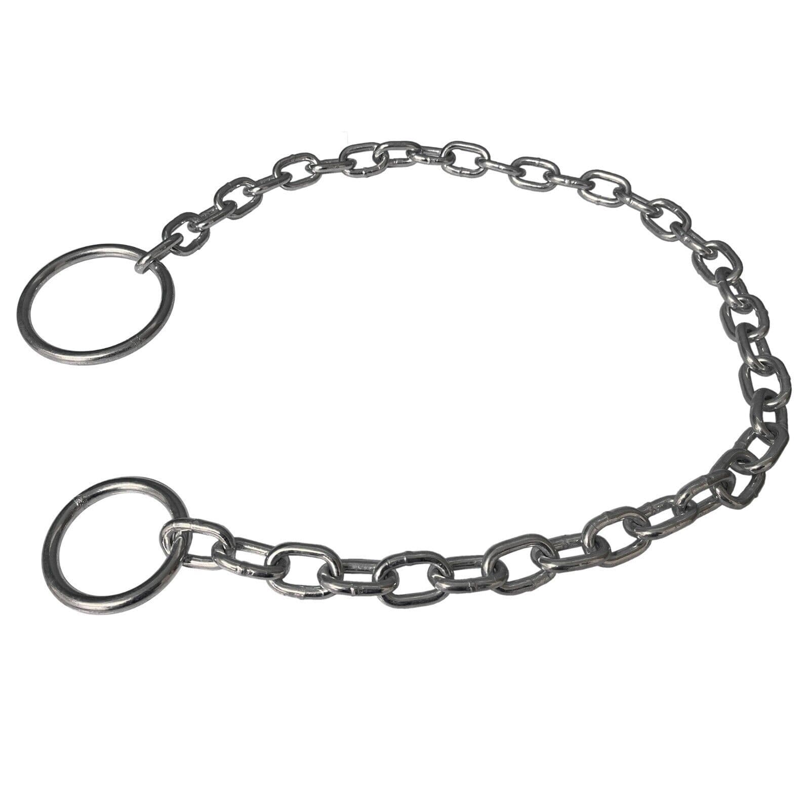 Canal Mooring Chain with Rings Galvanised Narrow Boat Tie Ring 1 metre