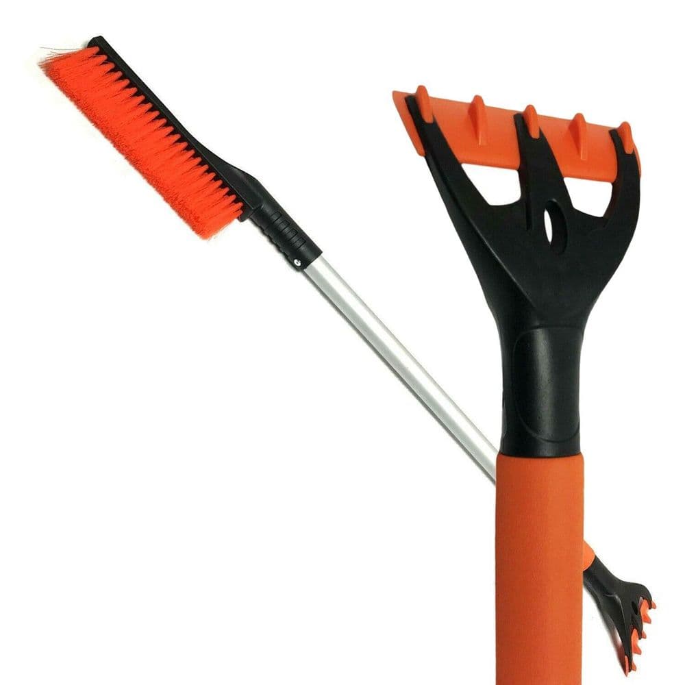 Car Ice Scraper & Snow Brush Long Reach Handle De-Icer Windhsield ...