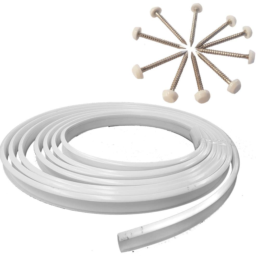 CARAVAN WINDOW CAPPING TRIM - 37mm x 10 metres 10 DECADOME PINS ...