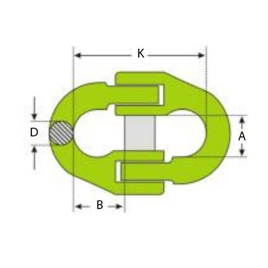 Chain Component Connector Link 13mm 6 7T G10 Grade 100 Coupling Lifting ...