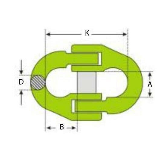 Chain Component Connector Link 6mm 1 5T G10 Grade 100 Coupling Lifting ...
