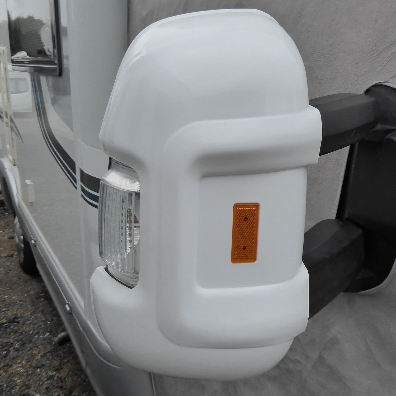 CITROEN RELAY SHORT ARM MIRROR PROTECTORS GUARDS with Front and Rear REFLECTORS