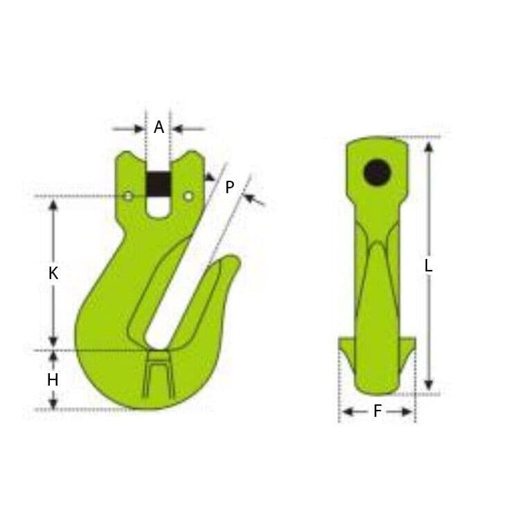 Clevis Shortening Grab Hook 10mm 4T G10 Grade 100 Chain Sling Lifting ...