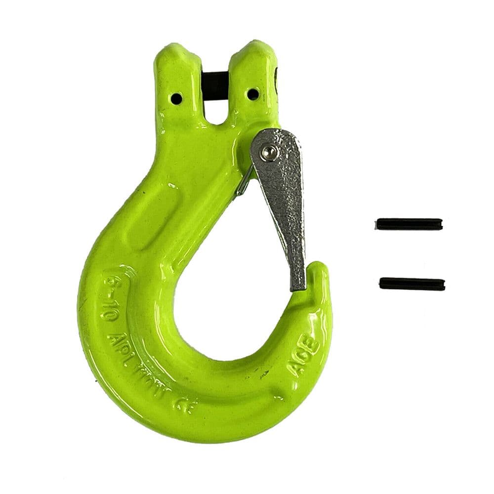 Clevis Sling Hook with Safety Catch 10mm 4T G10 Grade 100 Chain Sling ...