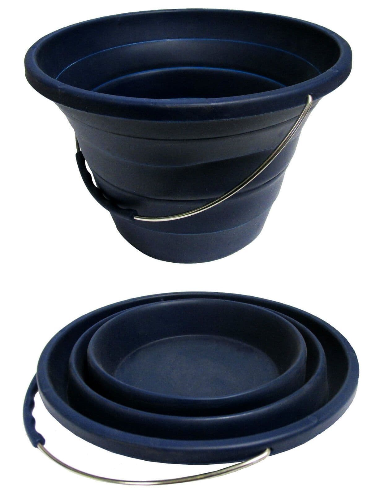 COLLAPSIBLE FOLDING SILICON BUCKET WITH HANDLE caravan camping ...