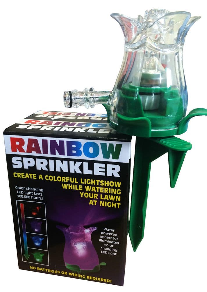 COLOUR CHANGING GARDEN WATER RAINBOW SPRINKLER - unique design