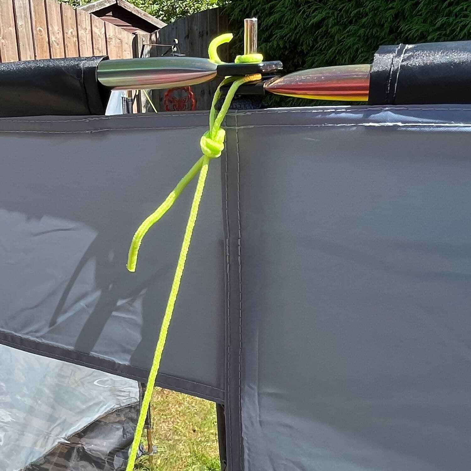 DELUXE WINDBREAK 4 metre TOP CROSS RIDGE SUPPORT POLES in CARRY BAG ...