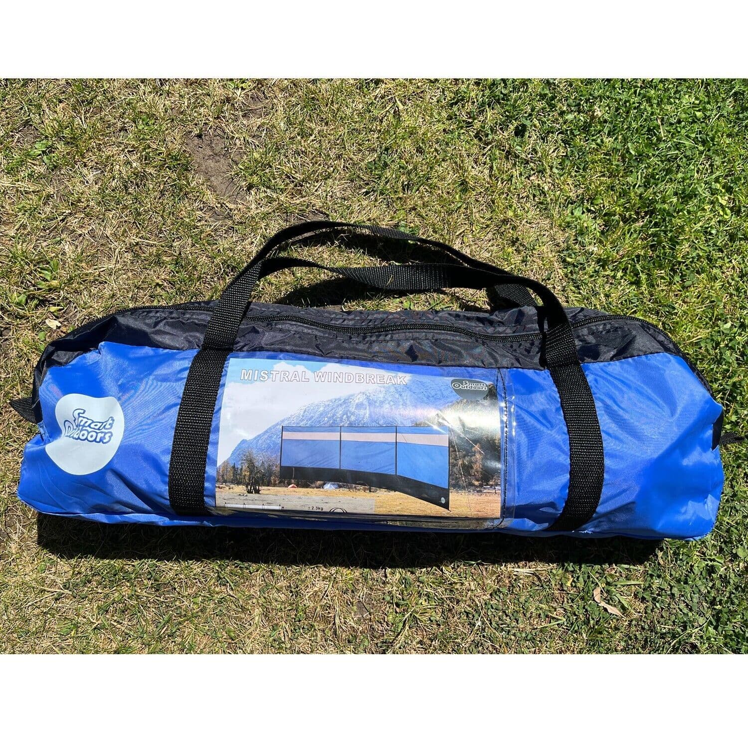 DELUXE WINDBREAK in CARRY BAG 5 metre 3 panel MISTRAL caravan motorhome ...