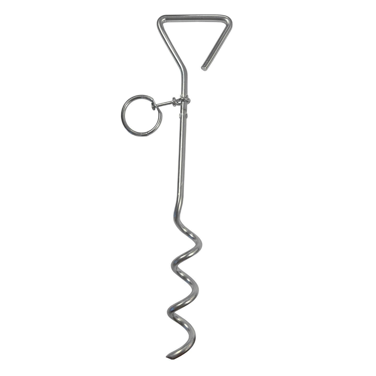 Dog Tie Out Stake with 3m Chain Lead Ground Anchor Screw Spiral Tether ...