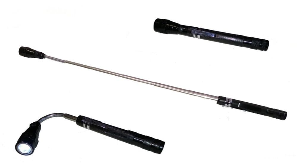 Flexible Flexi Torch Telescopic 3LED Magnetic Pick Up Tool Light ...