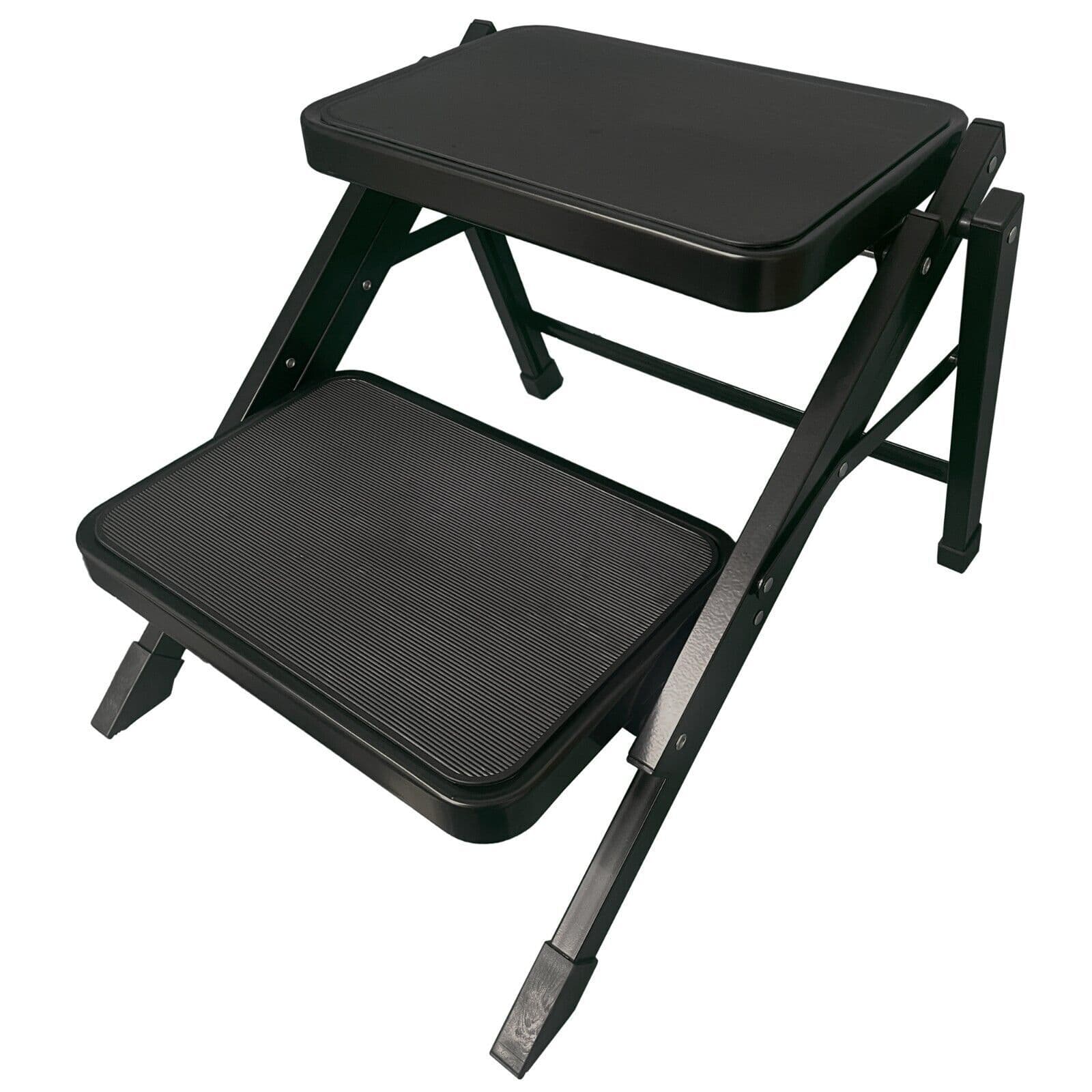 Folding Caravan Double Step Heavy Duty Lightweight Non Slip Motorhome ...