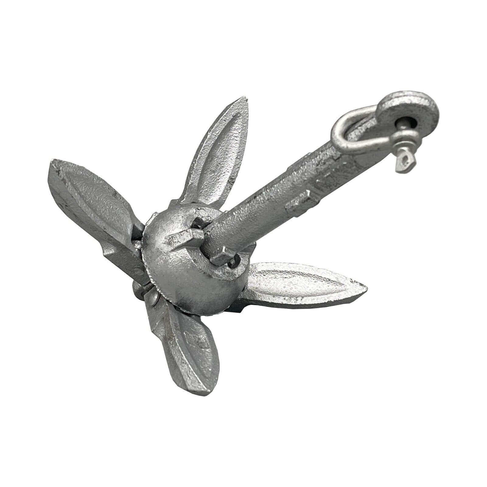 Folding Grapnel Anchor - Galvanised Dinghy Boat Kayak RIB Jet Ski ...