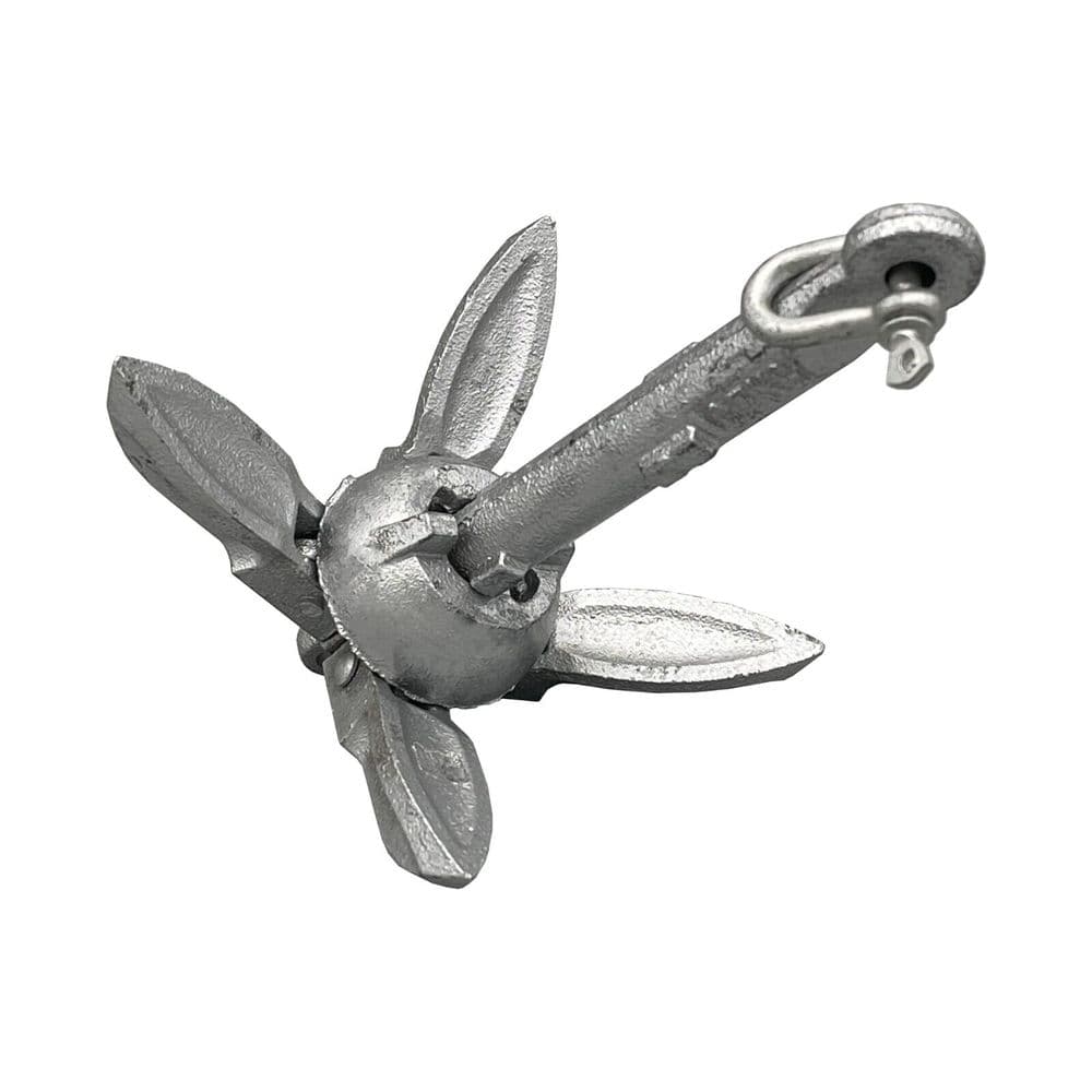 Folding Grapnel Anchor - Galvanised Dinghy Boat Kayak RIB Jet Ski ...
