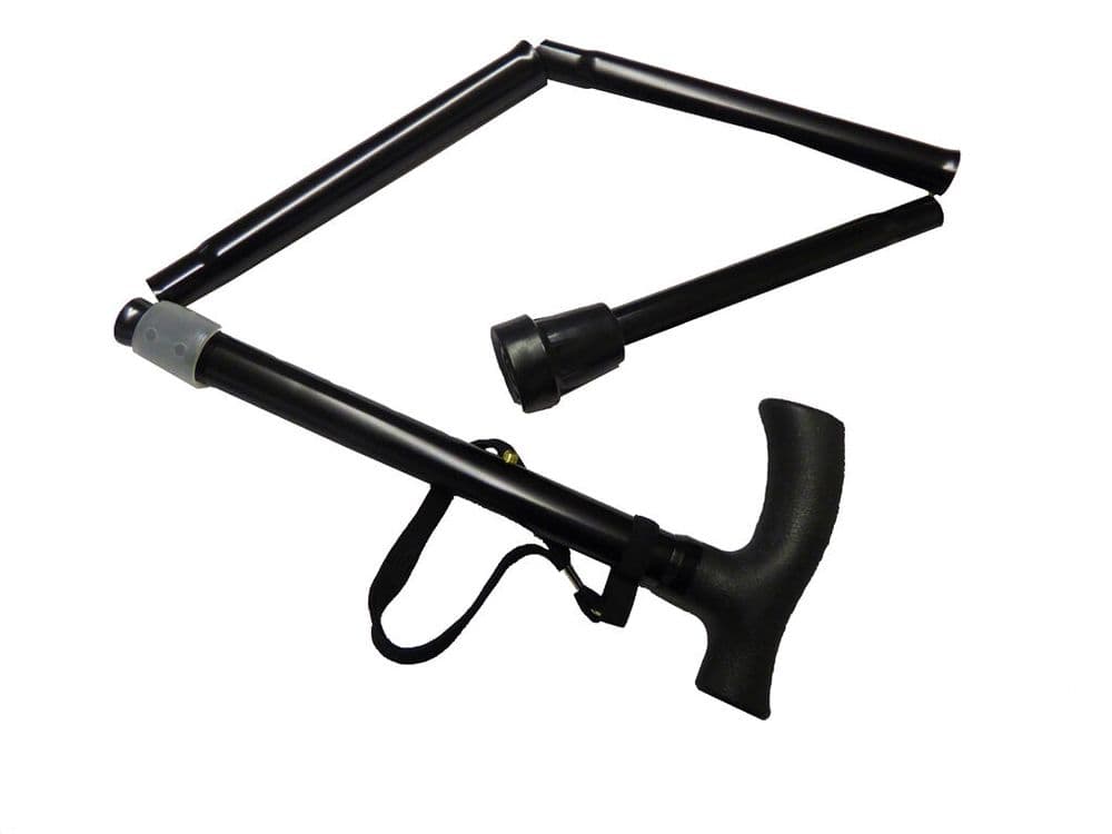 FOLDING LIGHTWEIGHT WALKING STICK CANE mobility aid