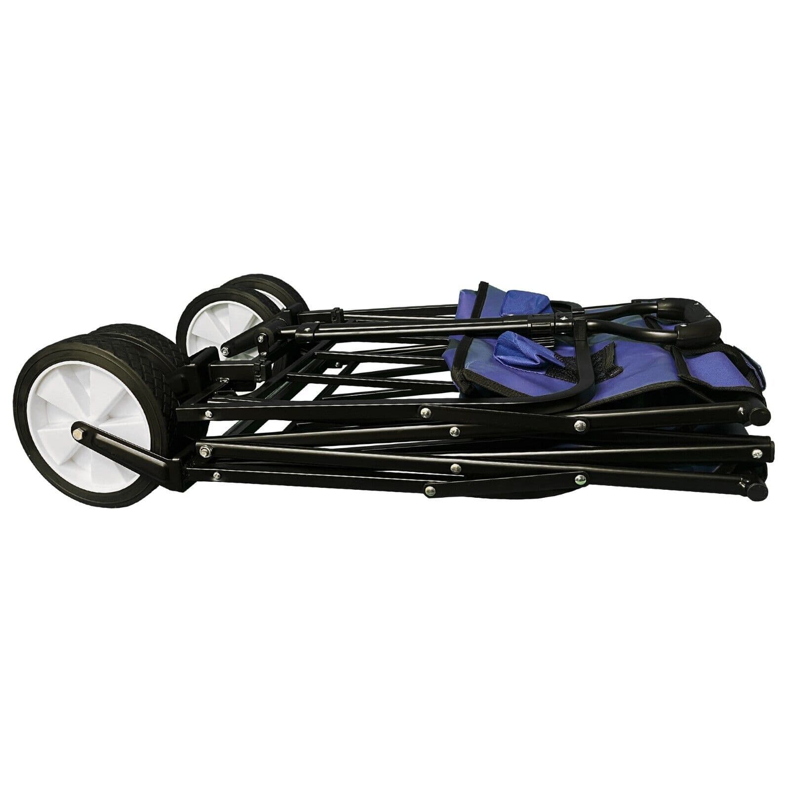 Folding Pull Along Wagon Cart Trolley Beach Camping Garden