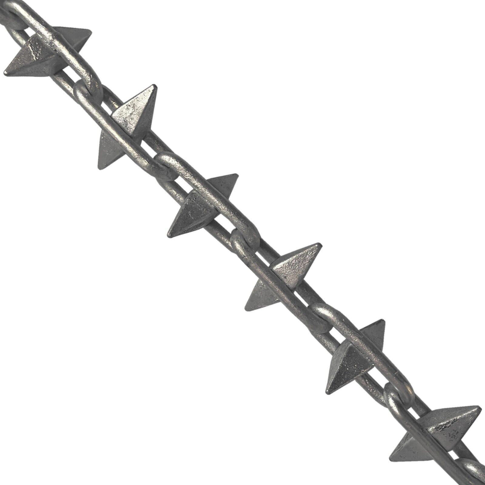 Galvanised Steel Spiked Chain 6mm x 5m Garden Fence Decking Patio Drive Car