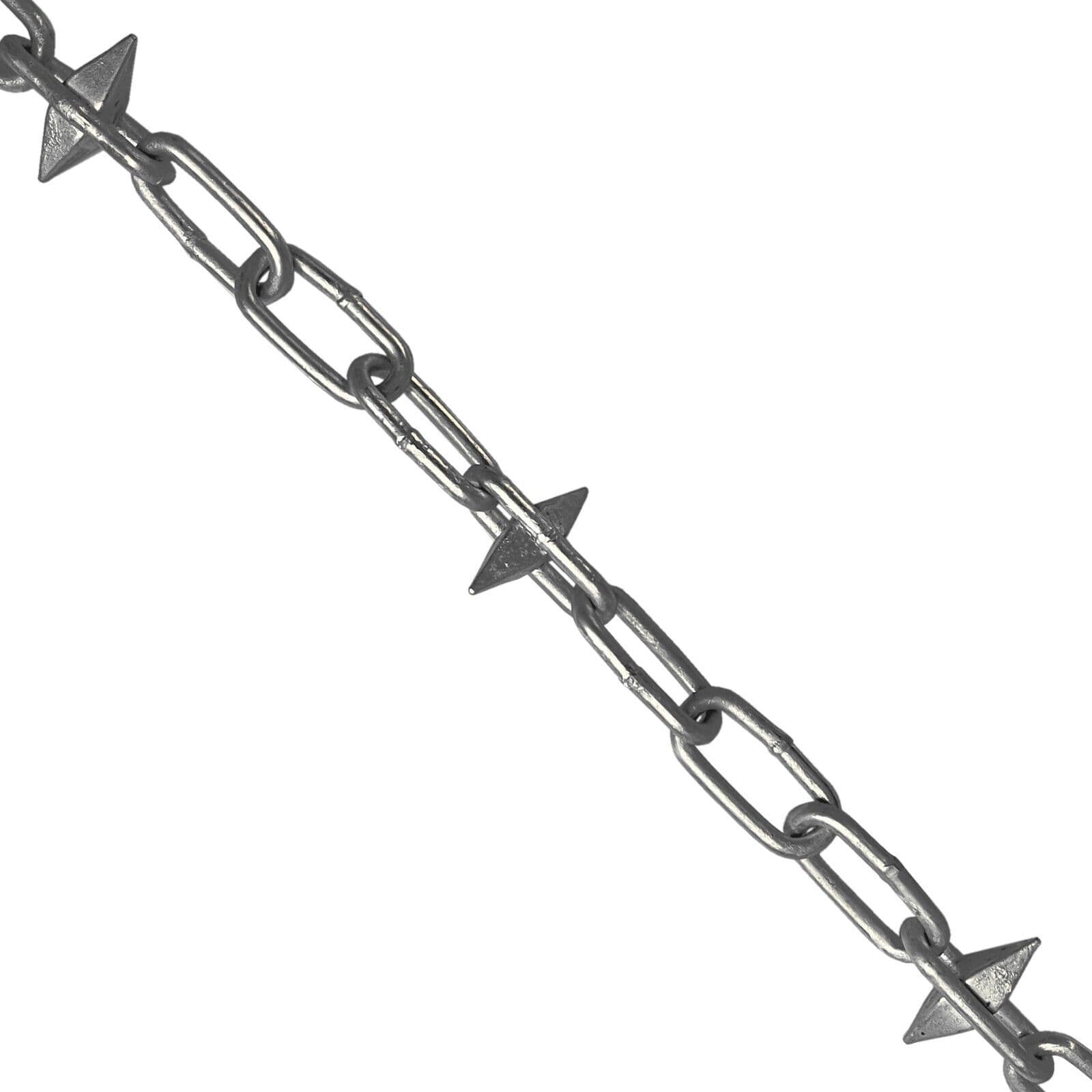 Galvanised Steel Spiked Chain 6mm x 5m Garden Fence Patio Decking Drive Car