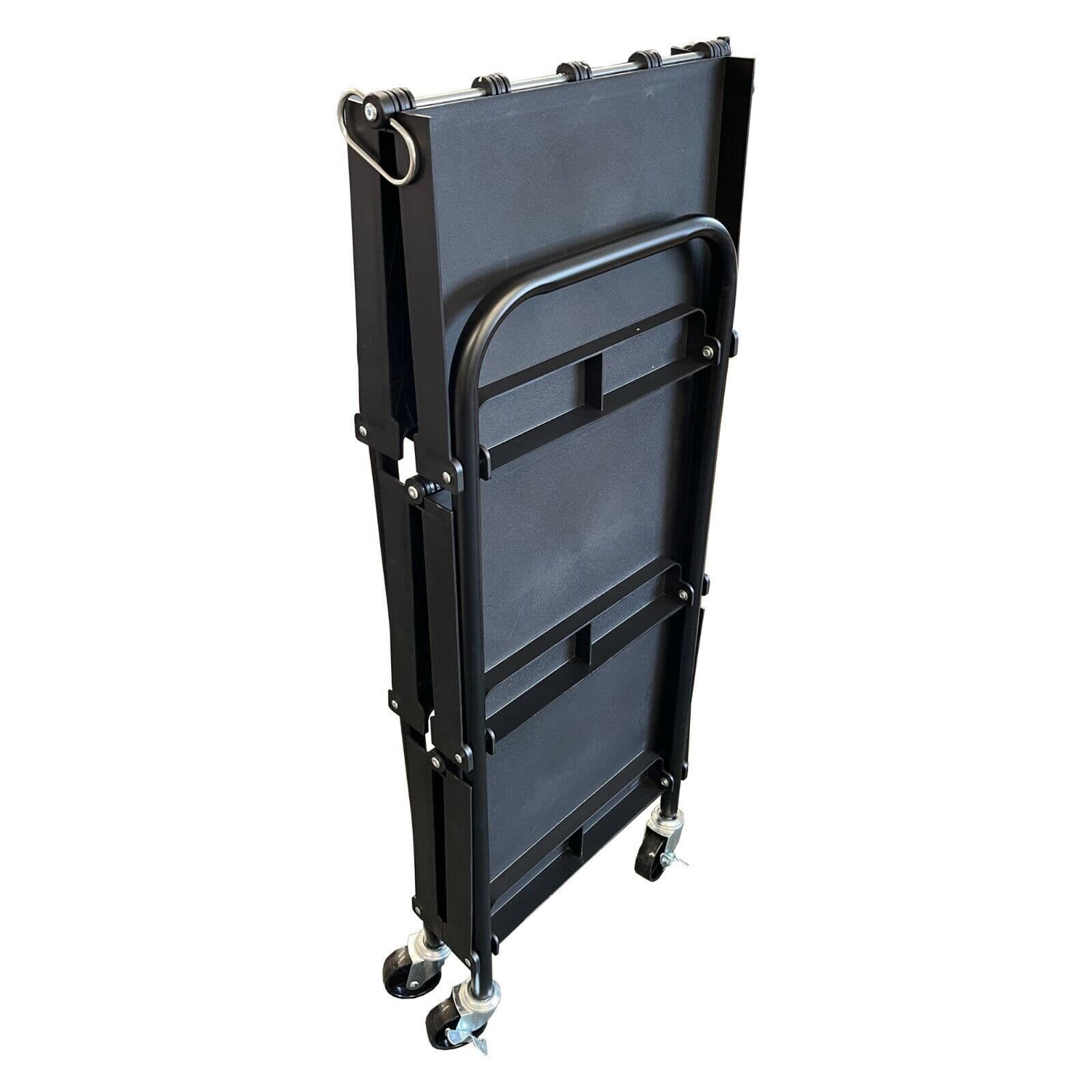 GARAGE WORKSHOP FOLDING TOOL STORAGE TROLLEY CART DOLLY - 3 TIER ...