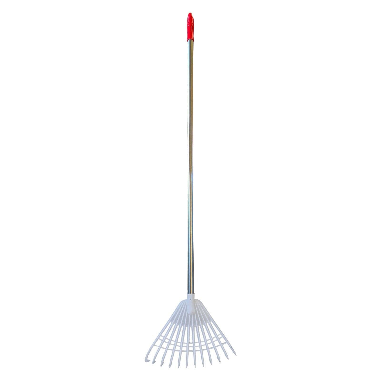 Garden grass rake with handle lawn leaf grabber