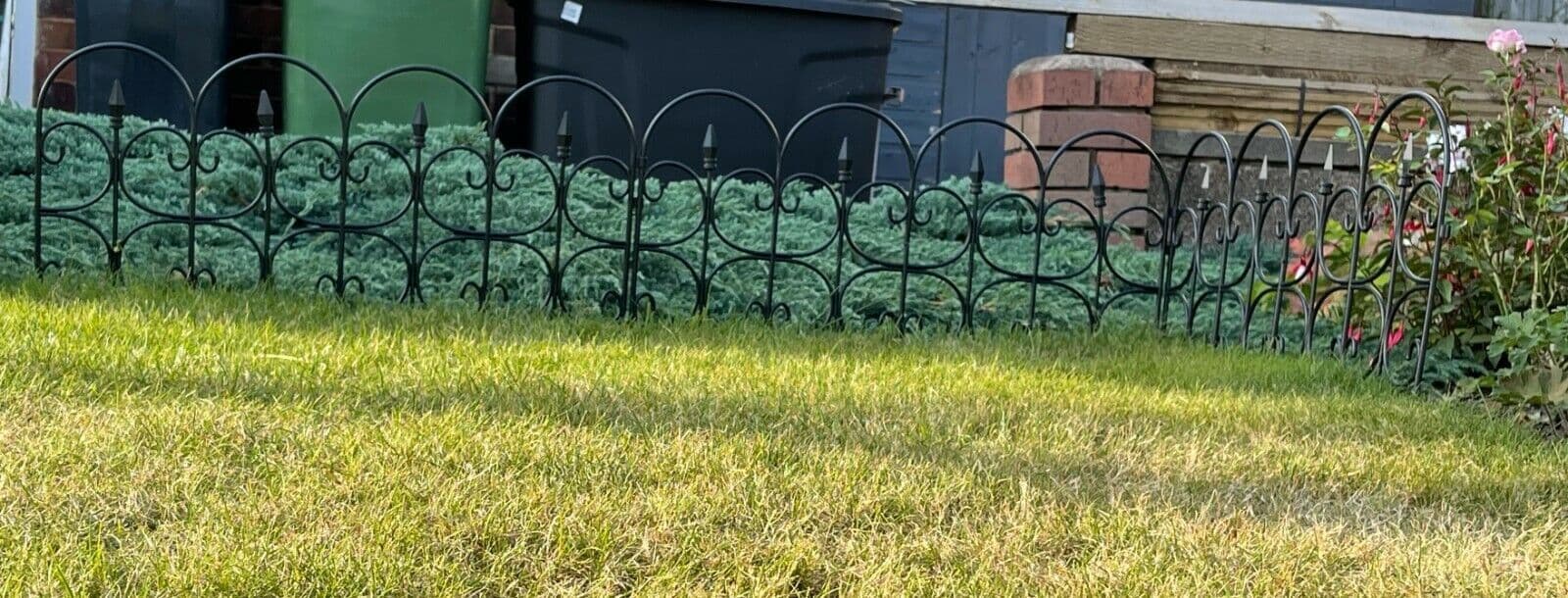 Garden Lawn Edging Border Fence Barriers Low Fencing Black Plastic 6 x ...