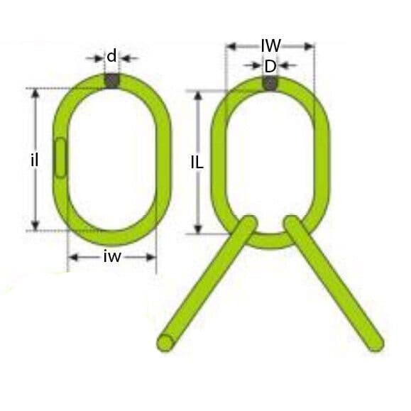 GR 10 QUAD MASTER LINK to suit 8mm CHAIN 5 2T lifting chain sling wire ...