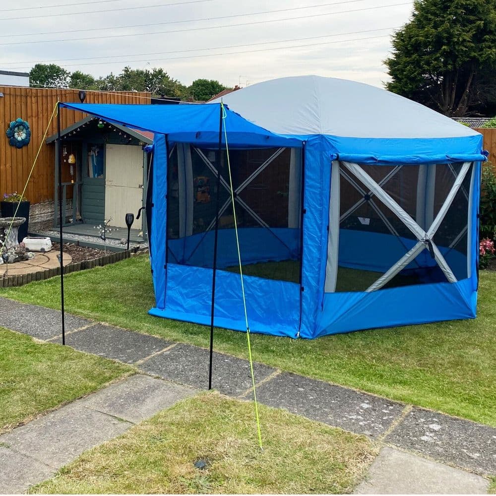 Hexagon Screen House Garden Event Shelter Pop Up Gazebo 3 5m Marquee ...