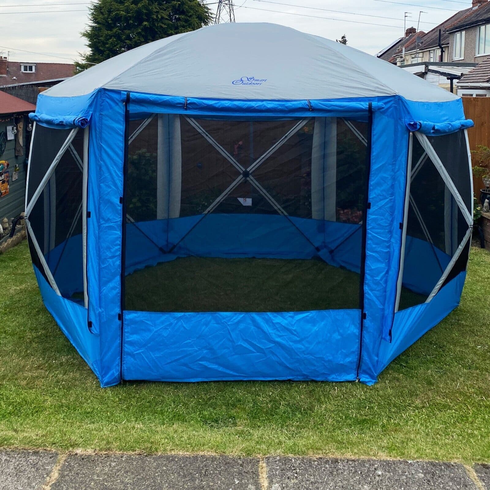 Hexagon Screen House Garden Event Shelter Pop Up Gazebo 3 5m Marquee ...