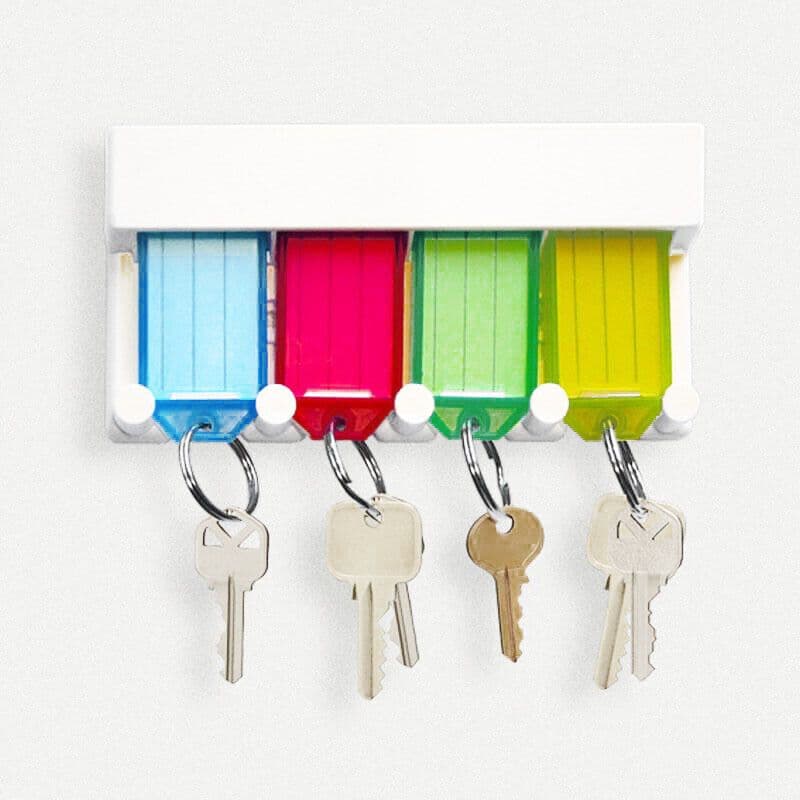 KEY TAGS with STORAGE WALL RACK name tags home caravan motorhome boat ...