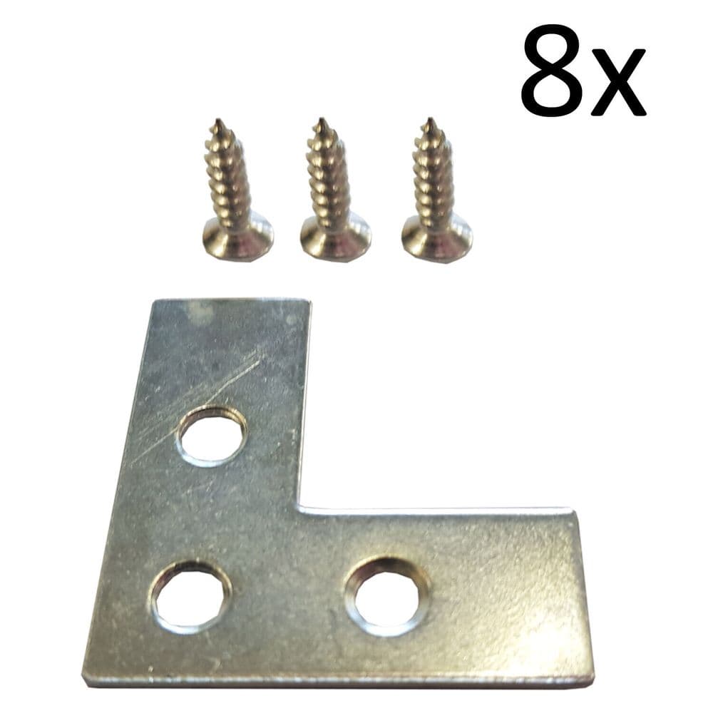 L FLAT CORNER BRACES with SCREWS right angle brackets mending brace W1-0314