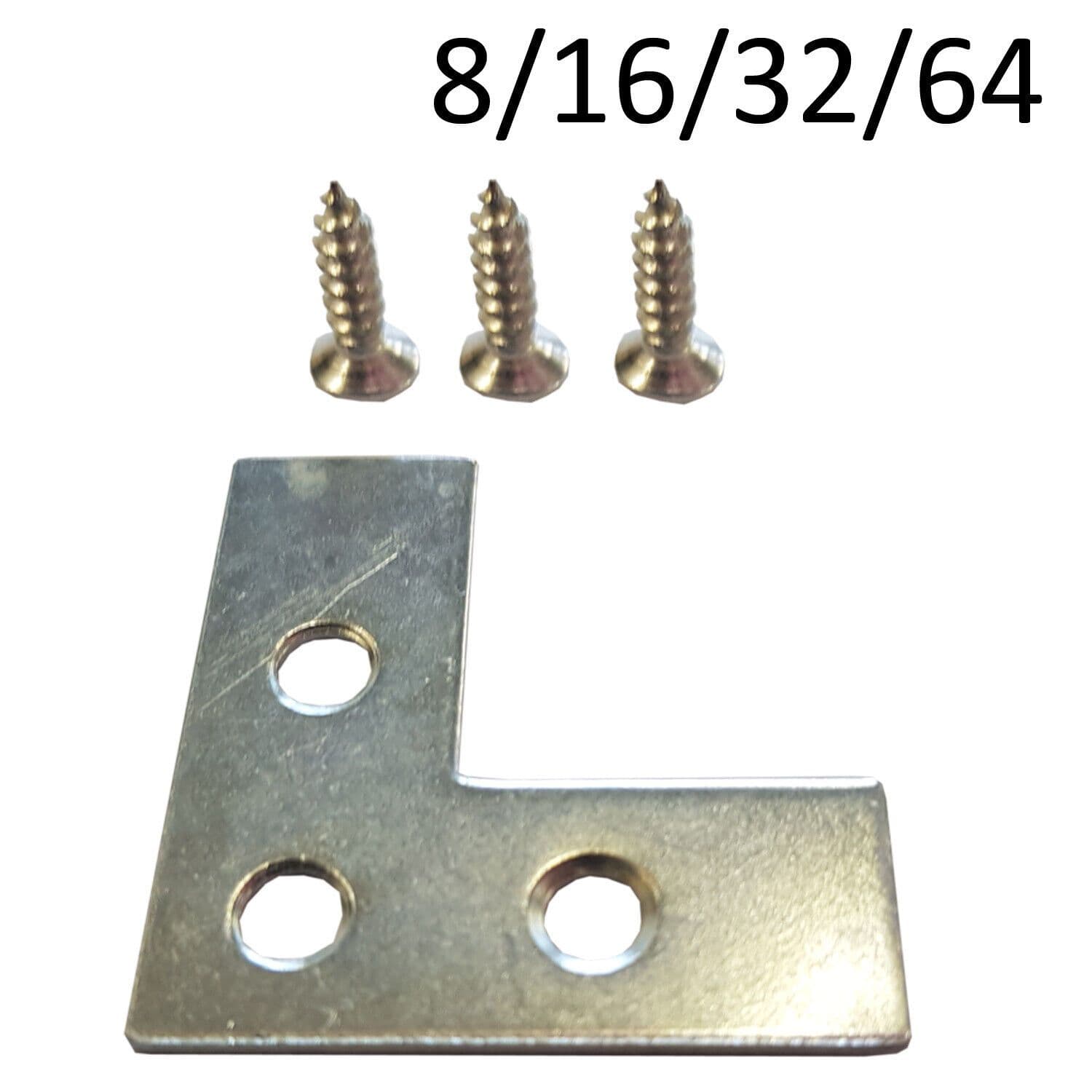 L FLAT CORNER BRACES with SCREWS right angle brackets mending brace W1-0314