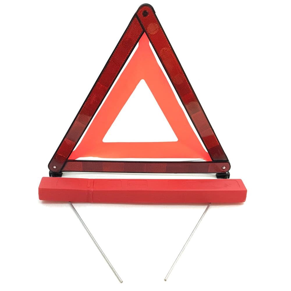 LARGE FOLDING WARNING REFLECTIVE TRIANGLE with E-mark car van caravan ...