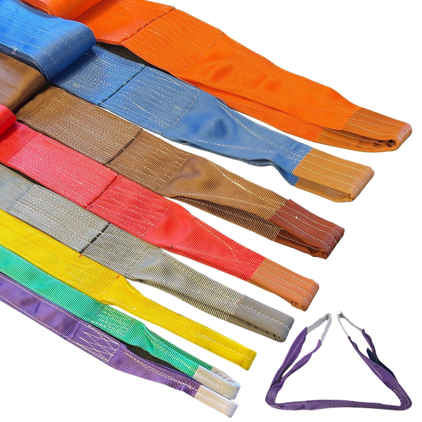 Lifting Web Slings Polyester Flat Duplex Webbing Straps 1 Ton to 15 Ton ...