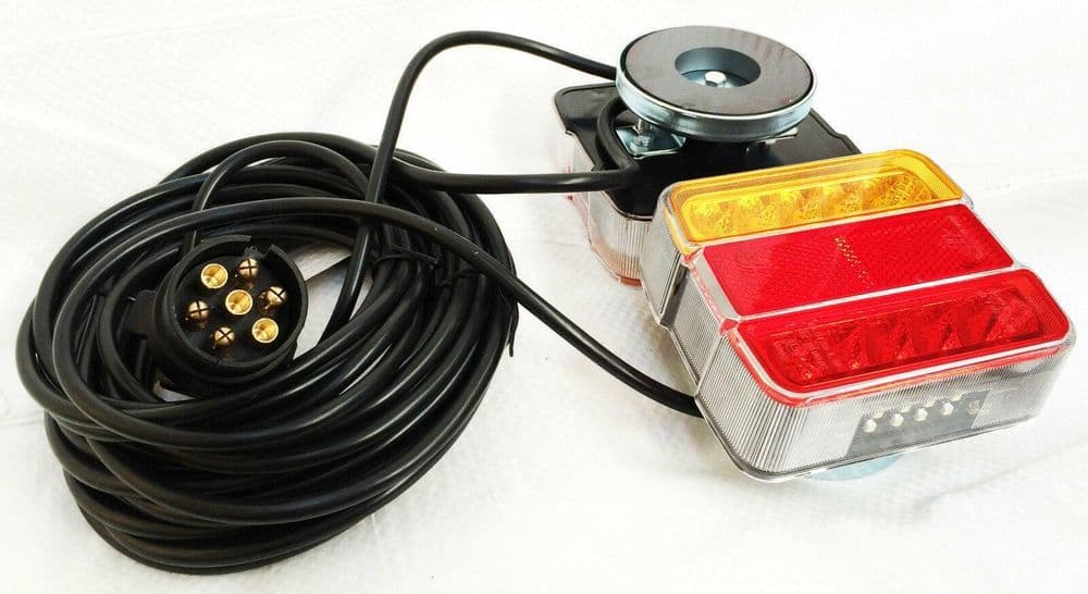 MAGNETIC LED TRAILER TOWING LIGHTBOARD LIGHTS 4 5 METRE CABLE Lamps Cluster