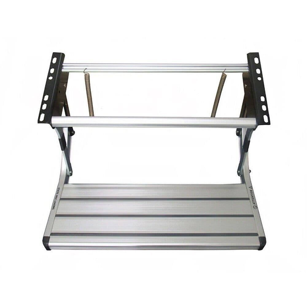 Manual Drop Down Step LED Light Single Folding Pull Out Motorhome Caravan