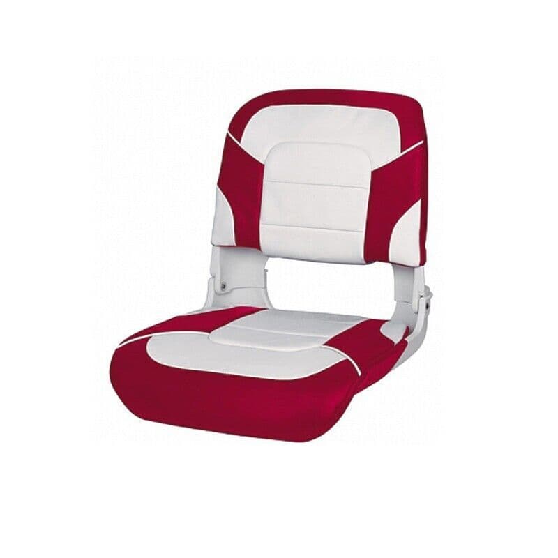 MARINE ALL WEATHER BOAT SEAT - WHITE/RED 75140WR yacht fishing rib speed