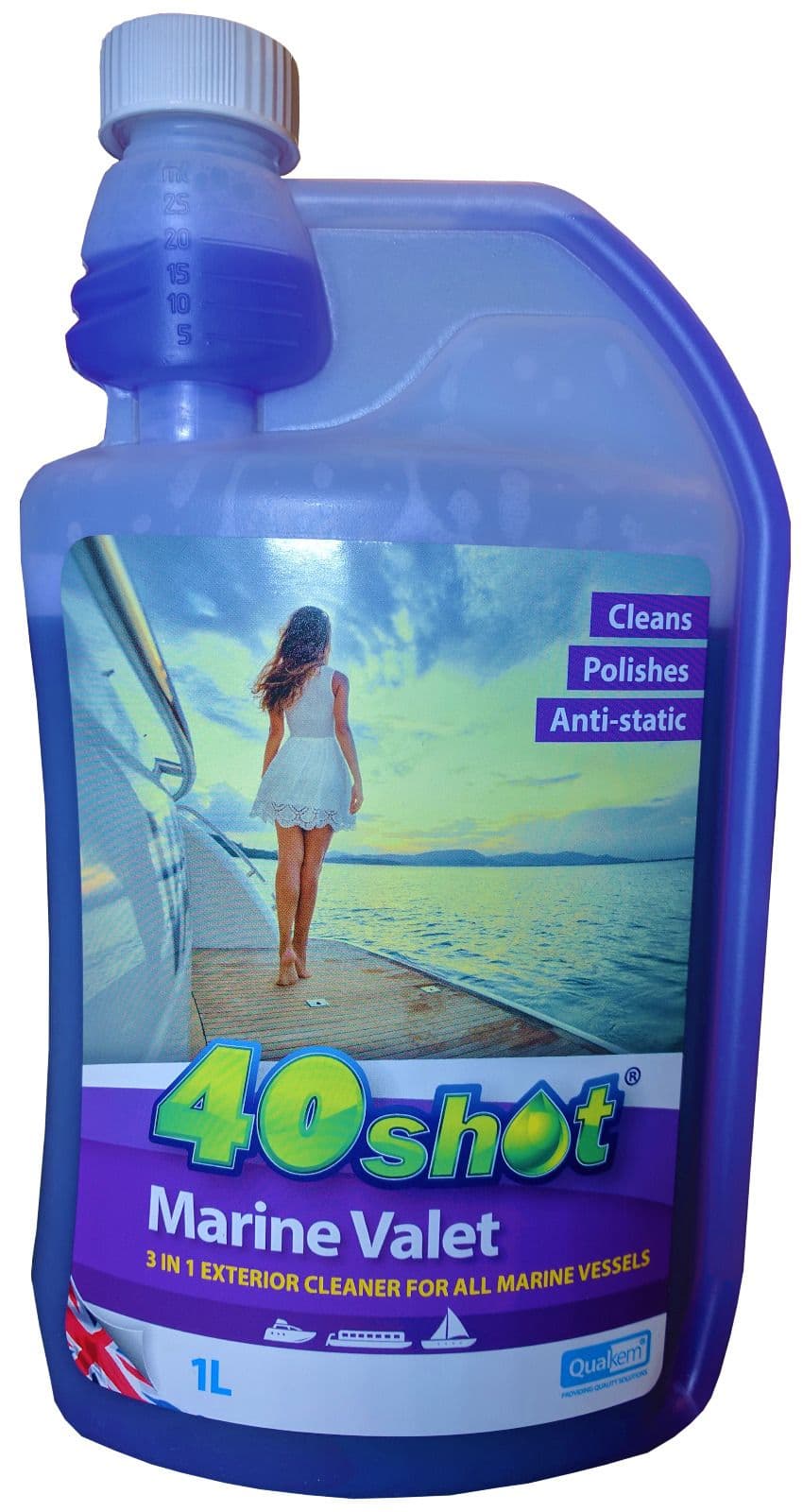 MARINE BOAT VALET CLEANER 40 SHOT / applications yacht barge algae remover