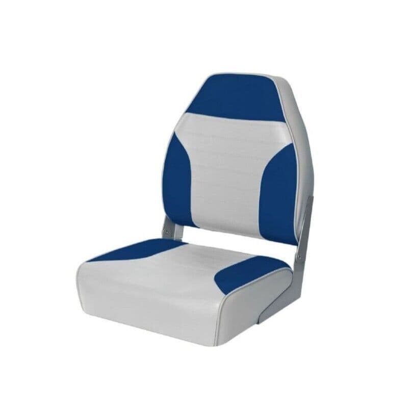 MARINE HIGH BACK BOAT SEAT - BLUE/GREY 75153BG yacht fishing speedboat rib