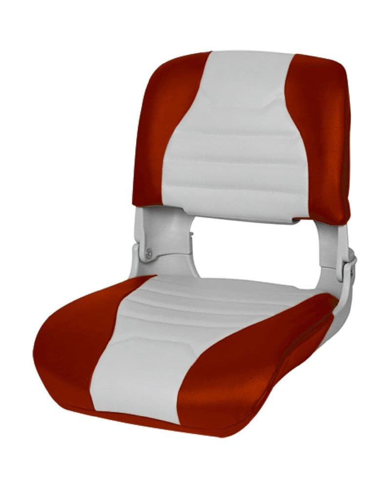 MARINE PREMIUM HIGH BACK ALL WEATHER BOAT SEAT GREY/RED 75145GR yacht ...