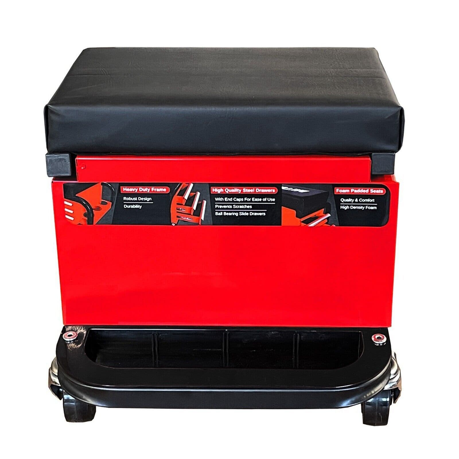 Mechanic Creeper Roller Work Seat Stool Tool Box Chest Trolley Drawers ...