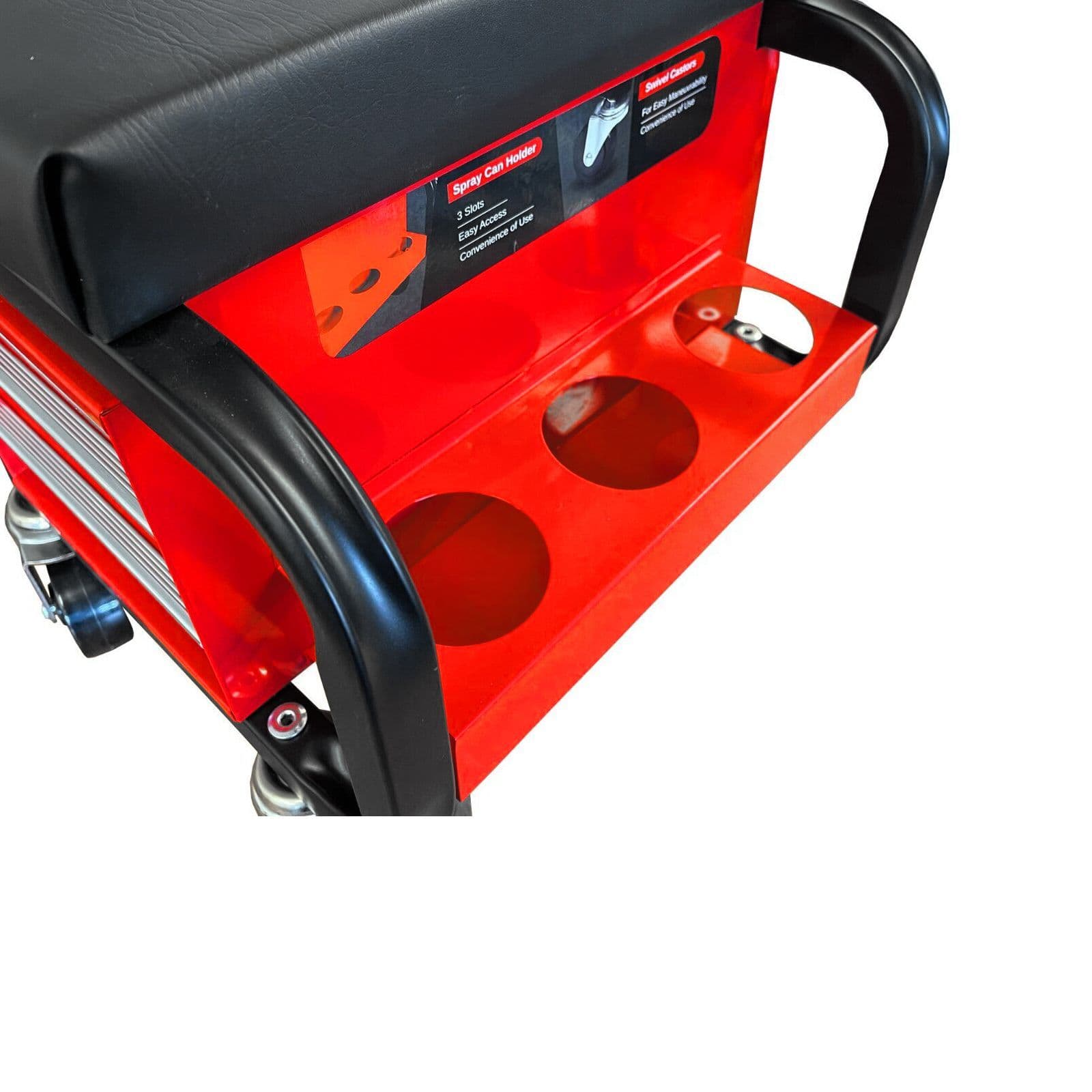 Mechanic Creeper Roller Work Seat Stool Tool Box Trolley with Drawers ...