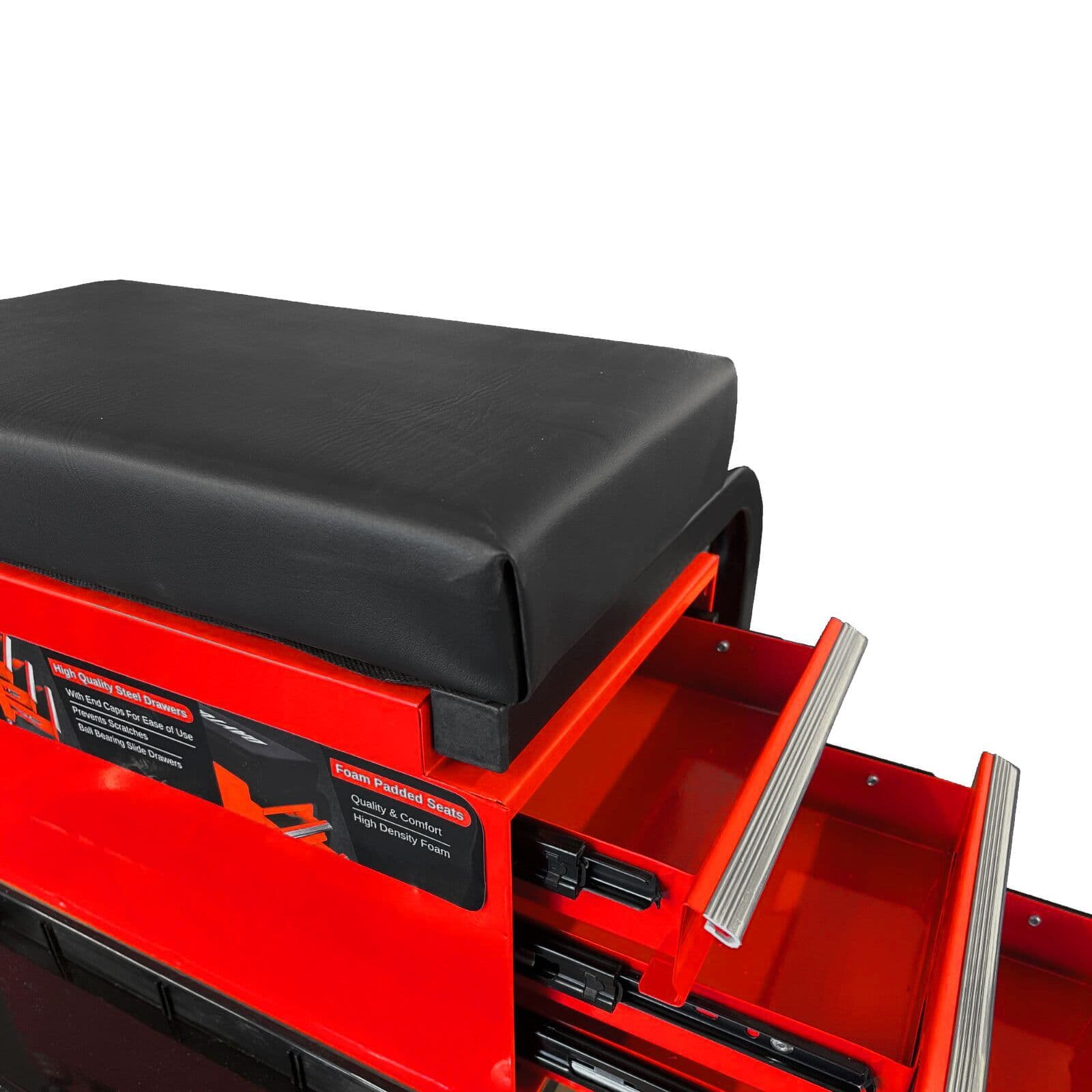 Mechanic Creeper Roller Work Seat Stool Tool Box Trolley with Drawers ...